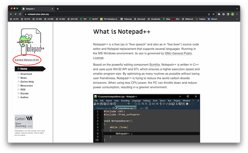 CS 101: Installing Notepad++
